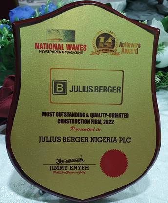 Julius Berger wins most outstanding and quality-oriented construction ...